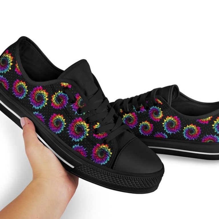 Colorful Flowers Shoes for Mens, Womens Tennis Custom Shoes, Custom Low ...